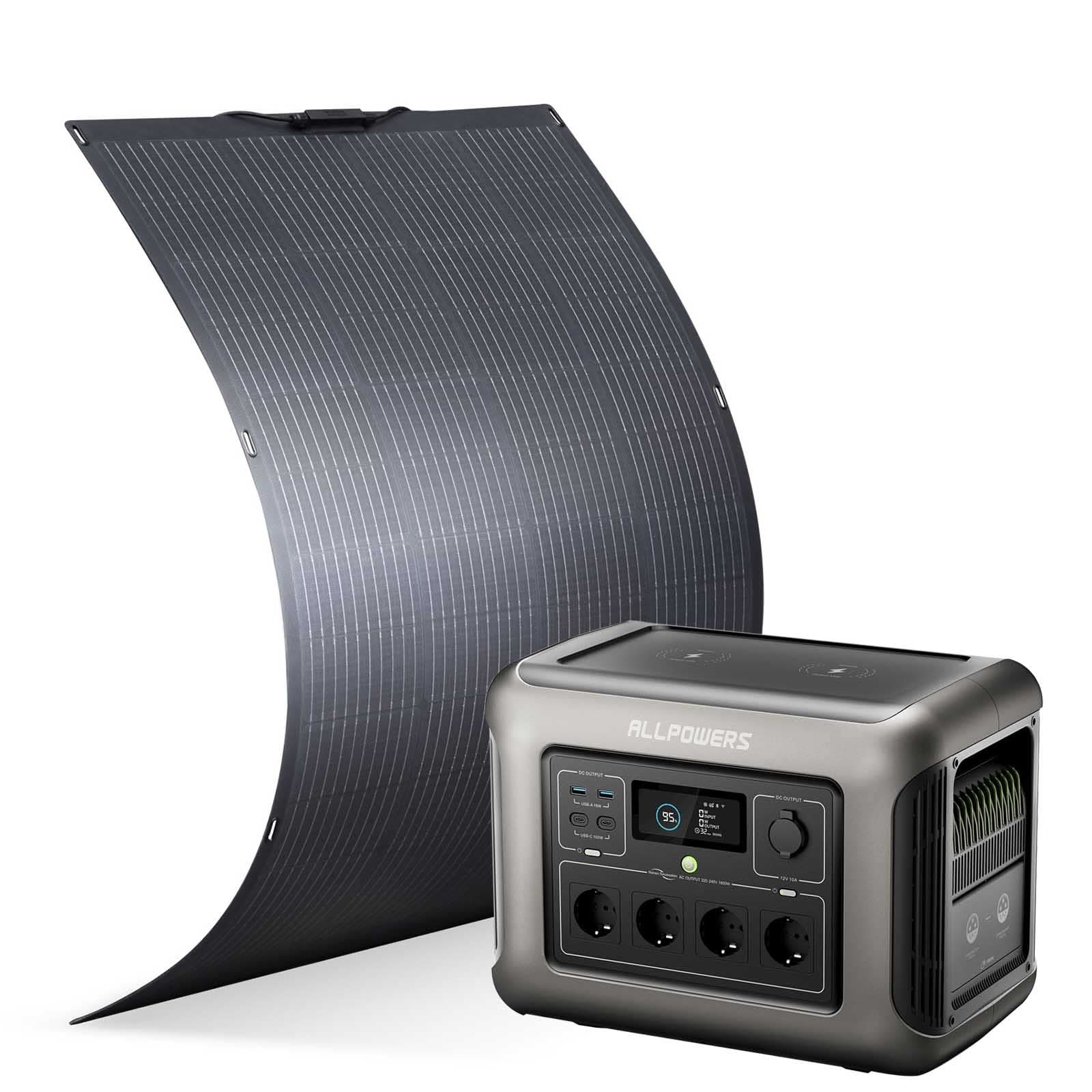 ALLPOWERS Solargenerator-Kit 1800W (R1500 + SF200 200W Flexibles Solar