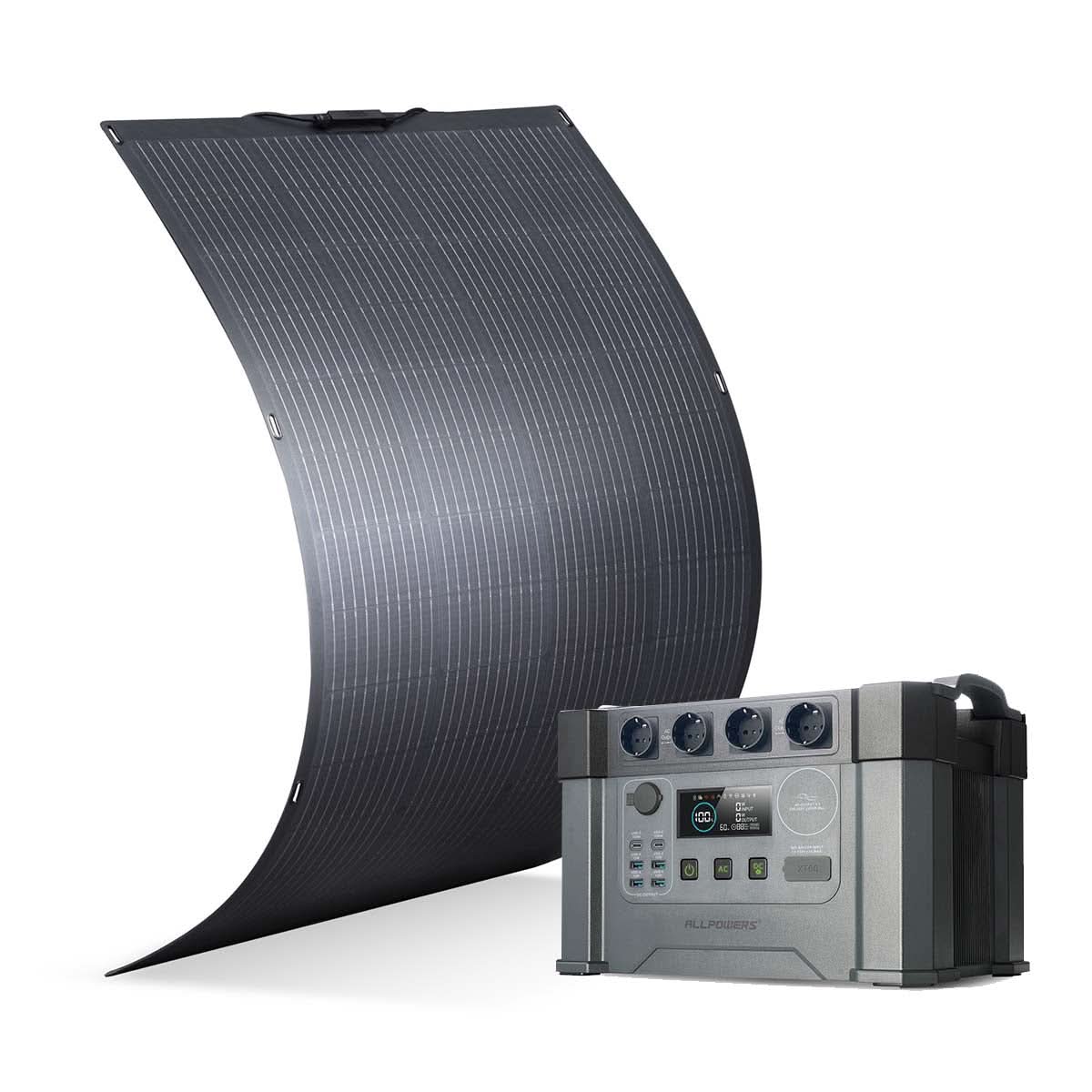 ALLPOWERS Solargenerator-Kit 2400W (S2000 Pro + SF200 200W Flexibles S
